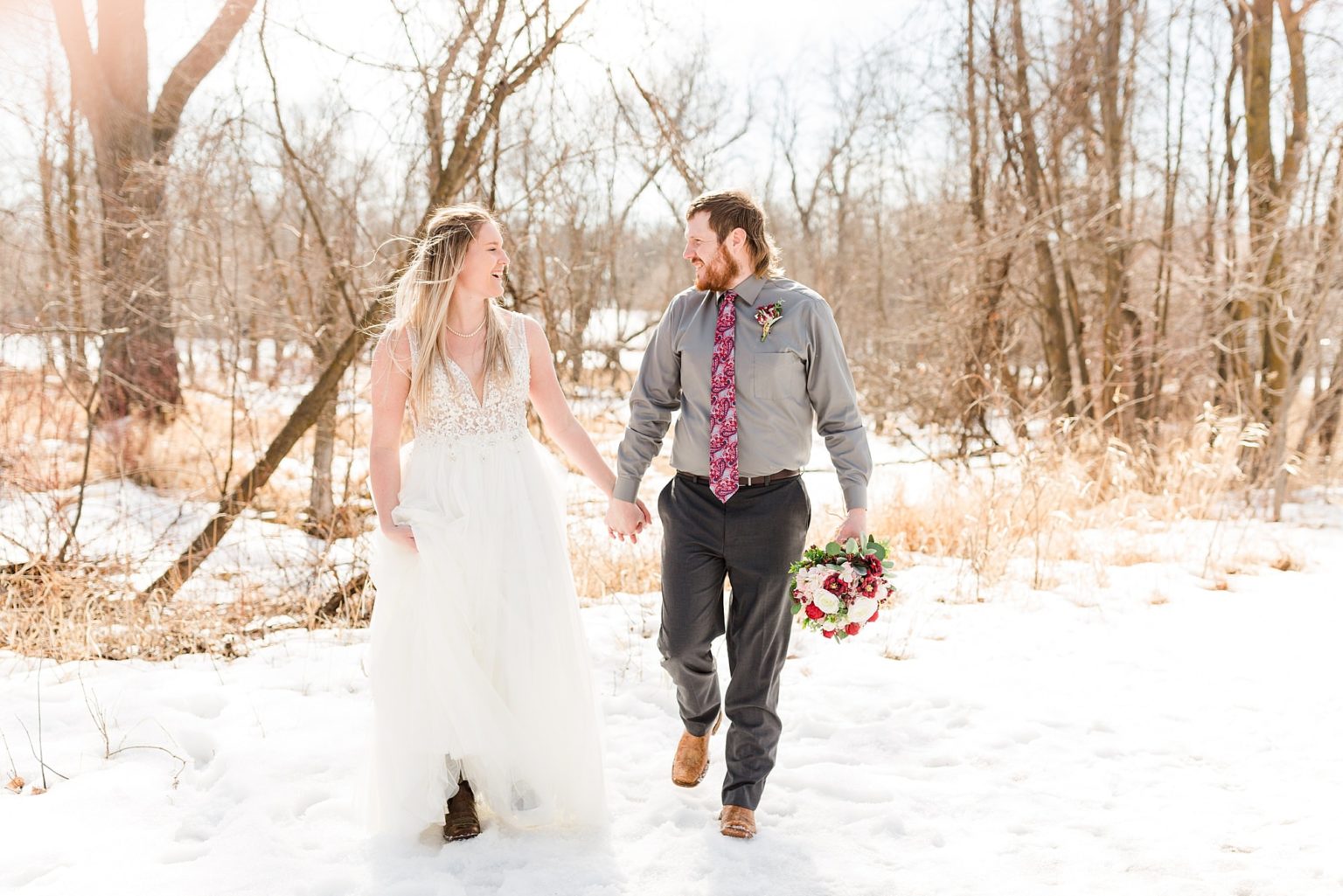 Bride and Groom Portrait Session - Buffalo River State Park, MN